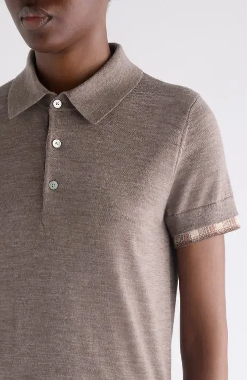 Acne Studios Layered Short Sleeve Wool Polo Sweater