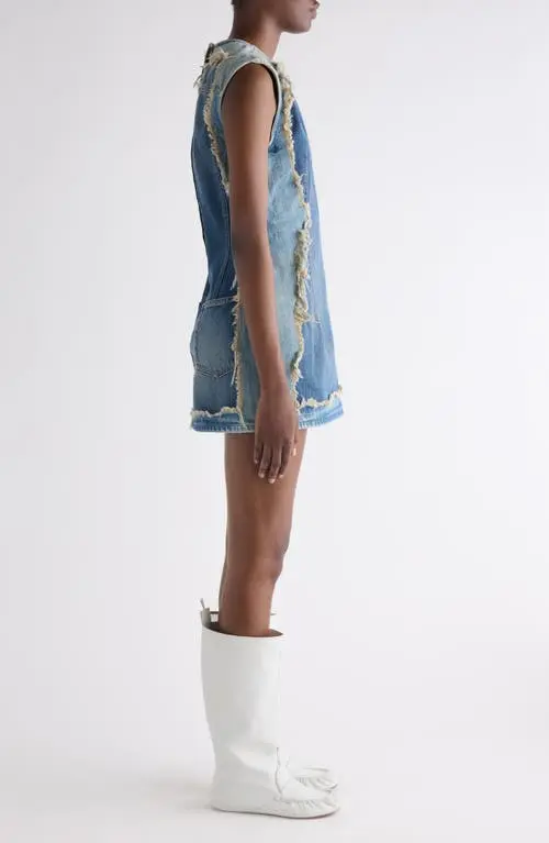 Acne Studios Sleeveless Deconstructed Denim Minidress