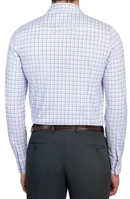 W.R.K Slim Fit Plaid Reworked Dress Shirt - White/purple