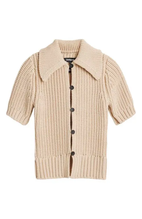 Desigual Short Sleeve Cotton-blend Cardigan