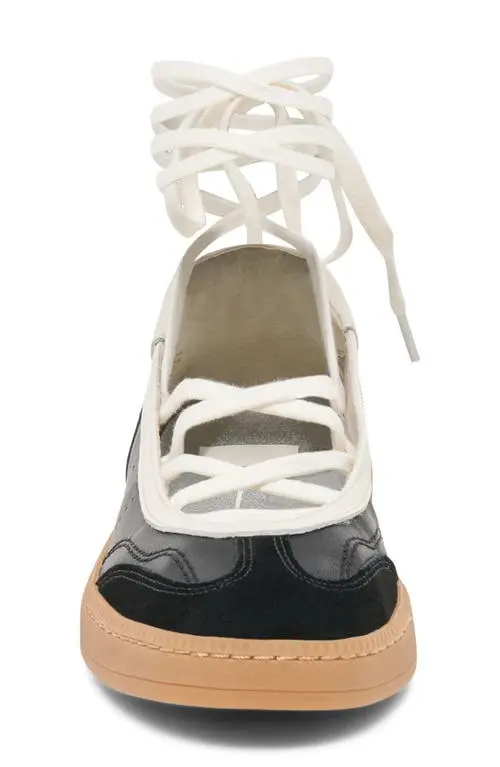 Dolce Vita Ankle Strap Sneakers - Black Leather