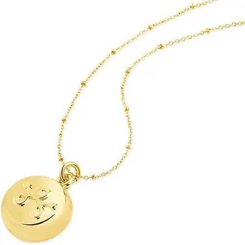 INVISAWEAR Beaded Chain Necklace Smart Jewelry Personal Safety Device - Gold