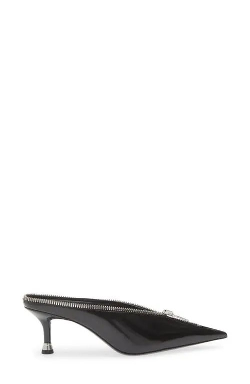 Alexander Wang Akila Zip Pointed Toe Mule Pump
