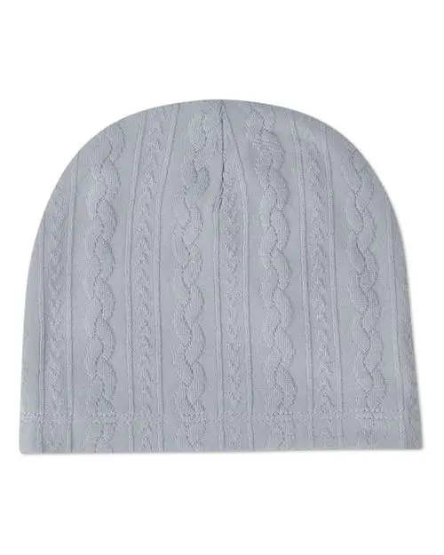 MINIMOI Cotton Jacquard Knit Beanie - Cloud Blue