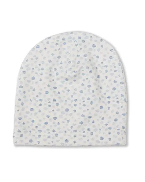 MINIMOI Abstract Spots Reversible Beanie - Blue Multi