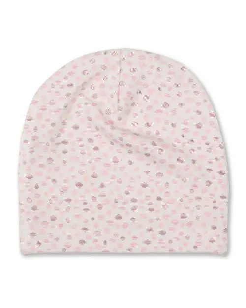 MINIMOI Abstract Spots Reversible Beanie - Pink Mix