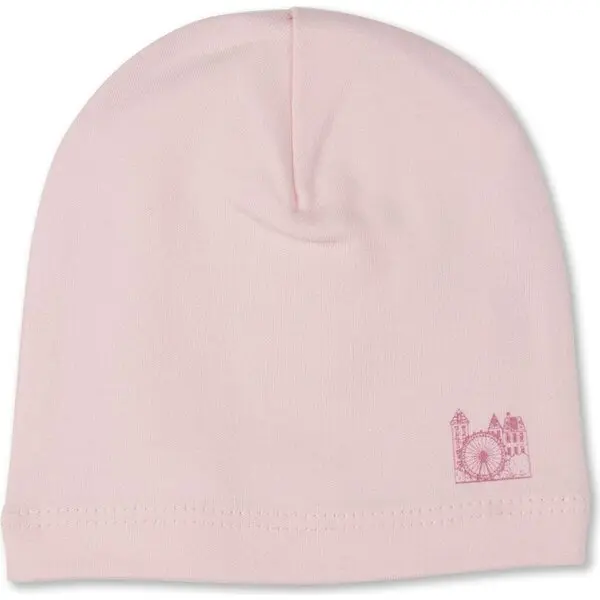 MINIMOI Merry Skyline Cotton Beanie - Barely Pink