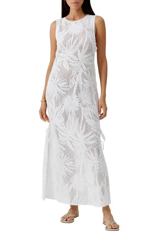 Melissa Odabash Jada Open Stitch Cover-up Dress - White