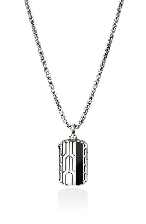 John Hardy Icon 50 Tag Pendant Necklace - Black Onyx