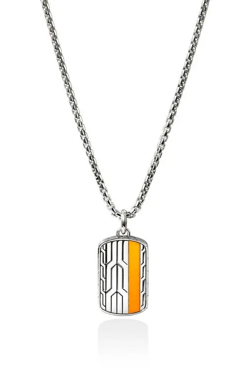 John Hardy Icon 50 Tag Pendant Necklace - Silver