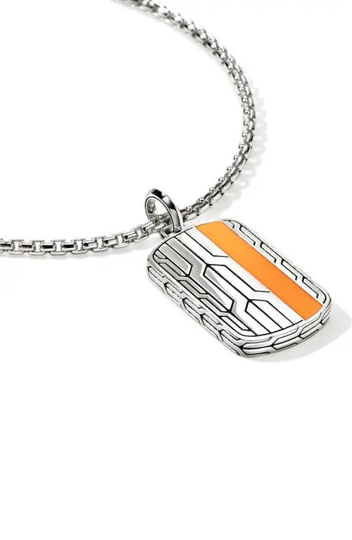 John Hardy Icon 50 Tag Pendant Necklace - Silver