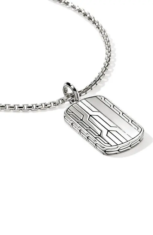 John Hardy Icon 50 Tag Pendant Necklace