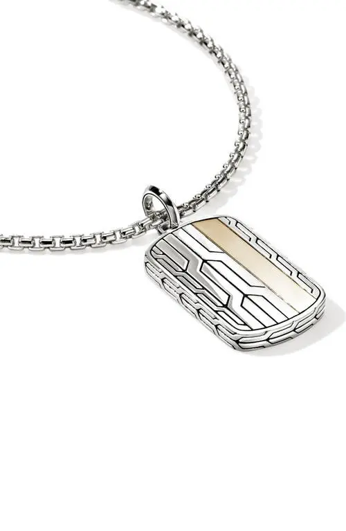 John Hardy Icon 50 Tag Pendant Necklace