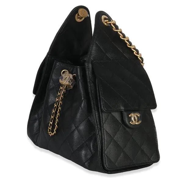 Chanel Quilted Caviar 25 Hobo