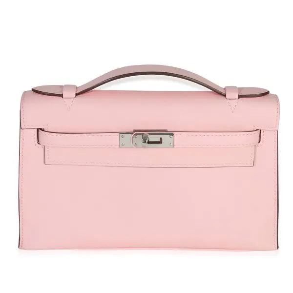Hermès Kelly Pochette Swift Rose Sakura Phw - Pink