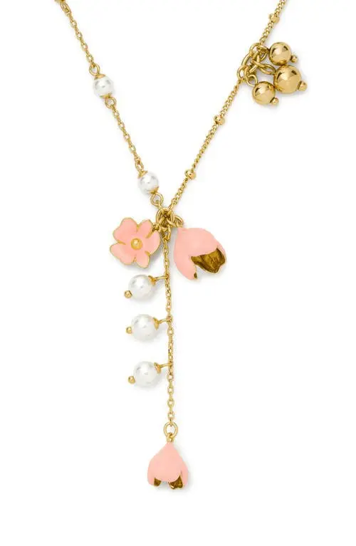 Kate Spade New York Golden Bloom Y-necklace - Pink.