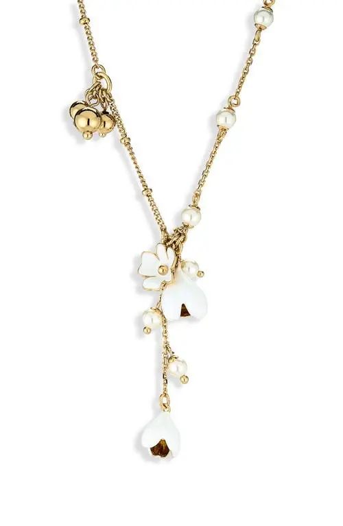 Kate Spade New York Golden Bloom Y-necklace - White