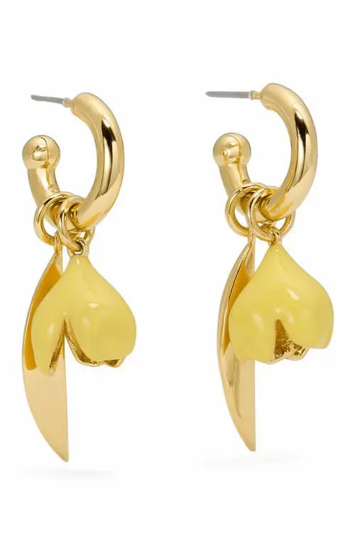 Kate Spade New York Golden Bloom Flower Drop Earrings - Yellow.