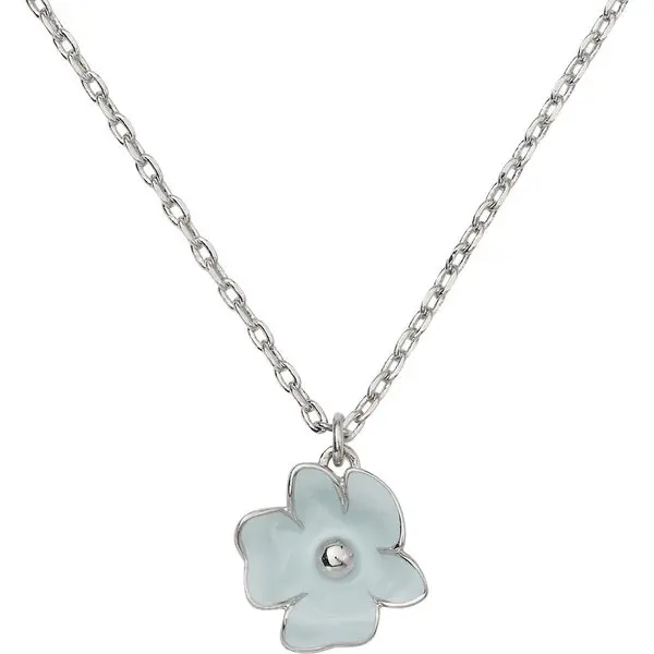 Kate Spade New York Golden Bloom Flower Pendant Necklace - Blue/silver