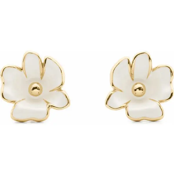 Kate Spade New York Flower Stud Earrings - White