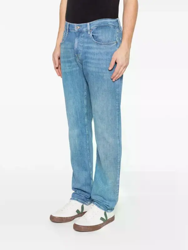 7 For All Mankind The Straight Zip-up Jeans - Blue