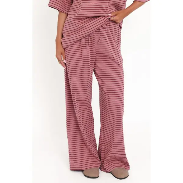 PETAL & PUP Striped Knit Drawstring Pants