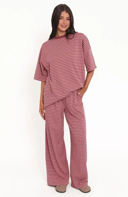 PETAL & PUP Striped Knit Drawstring Pants