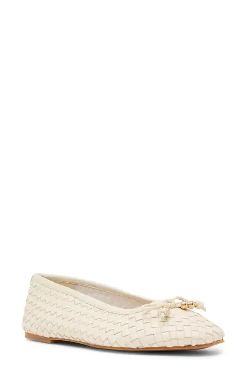 Steve Madden Divy Woven Ballet Flat - Bone Leather