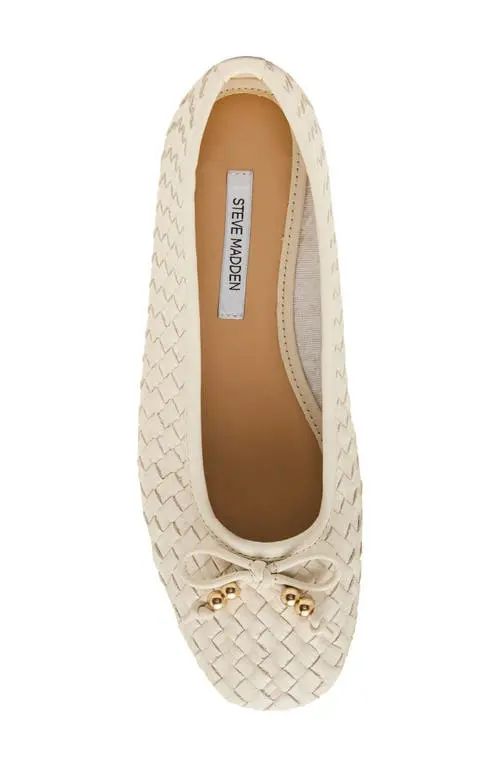 Steve Madden Divy Woven Ballet Flat - Bone Leather