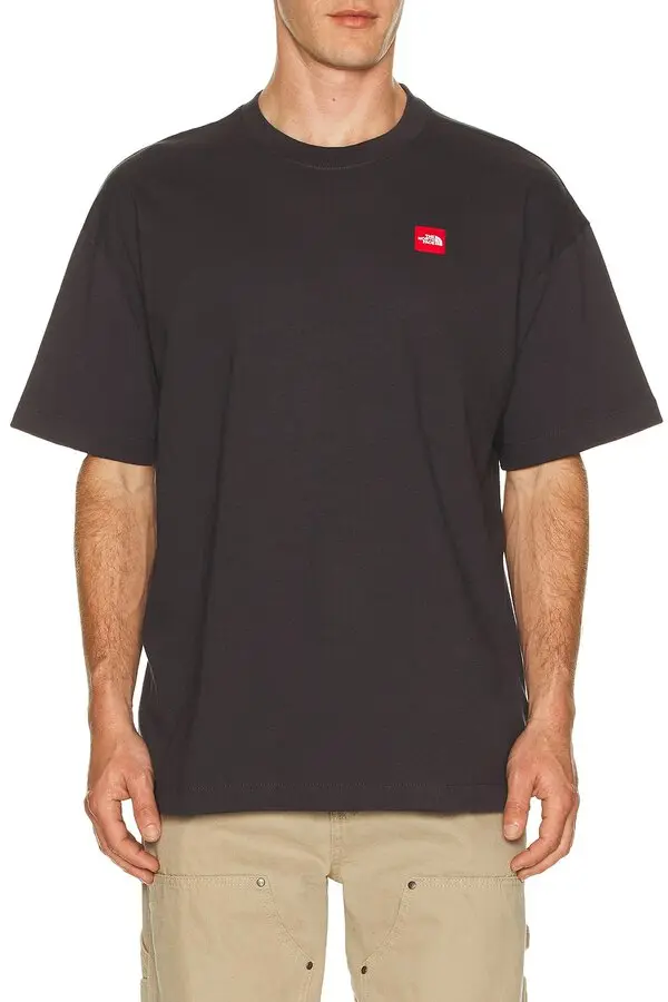 The North Face Red Box Short Sleeve Tee In Black - Obsidian