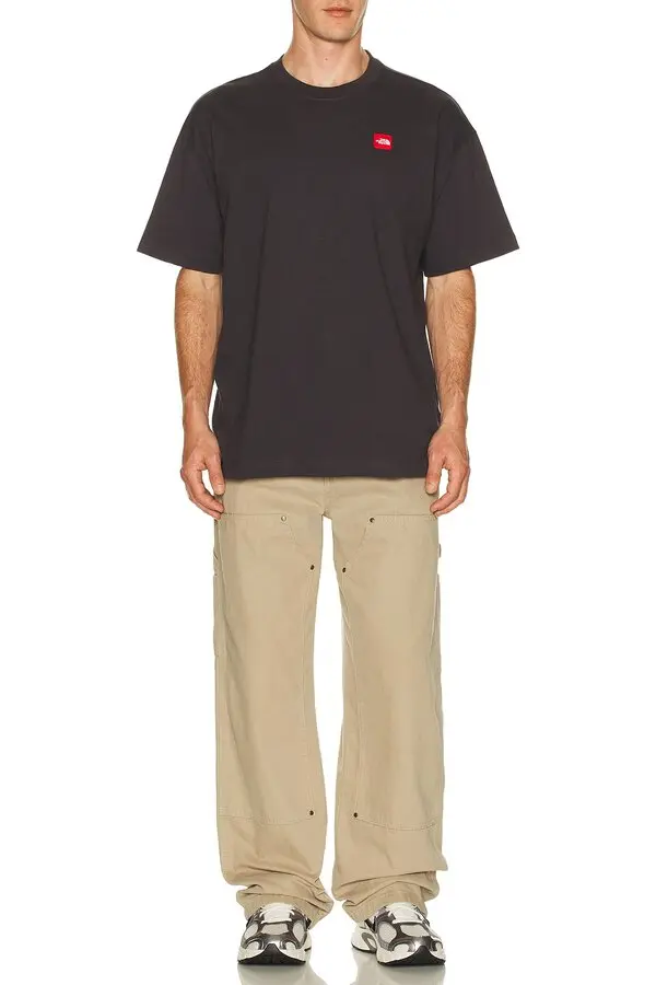 The North Face Red Box Short Sleeve Tee In Black - Obsidian