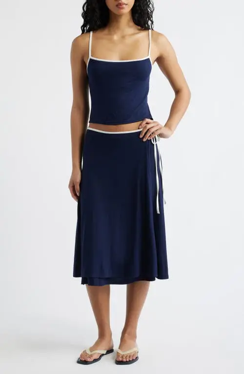 Free People Opal Tank & Skirt Set - Navy Combo