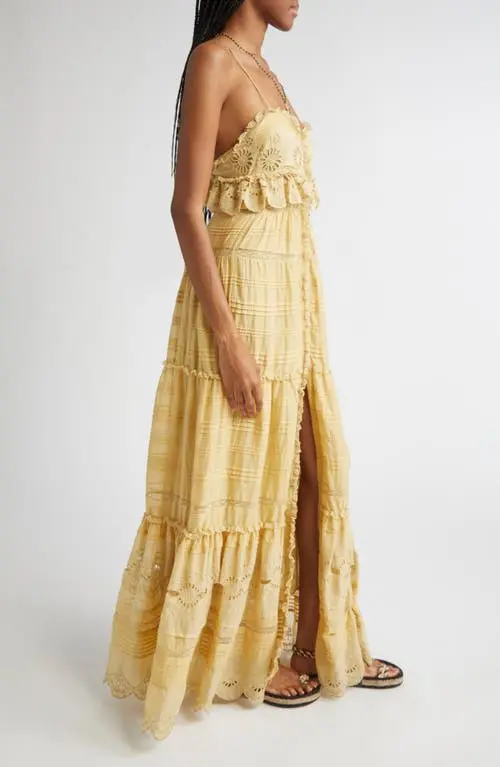 Isabel Marant Étoile Paule Embroidered Maxi Dress - Light Ochre