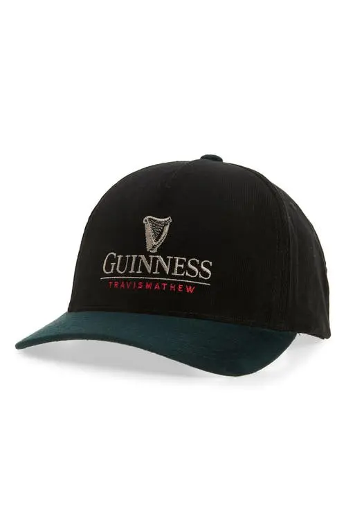 Travis Mathew Dublin Draught Embroidered Adjustable Baseball Cap - Black