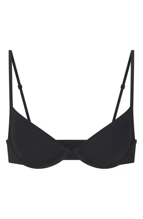 SKIMS Everyday Cotton Underwire Unlined Demi Bra - Onyx