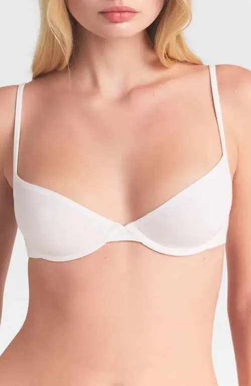 SKIMS Everyday Cotton Underwire Unlined Demi Bra