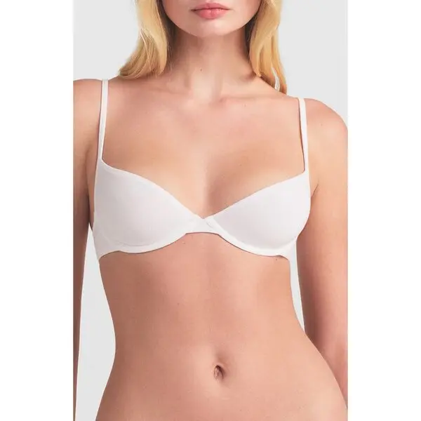 SKIMS Everyday Cotton Underwire Unlined Demi Bra - Z/dnusnowdnu
