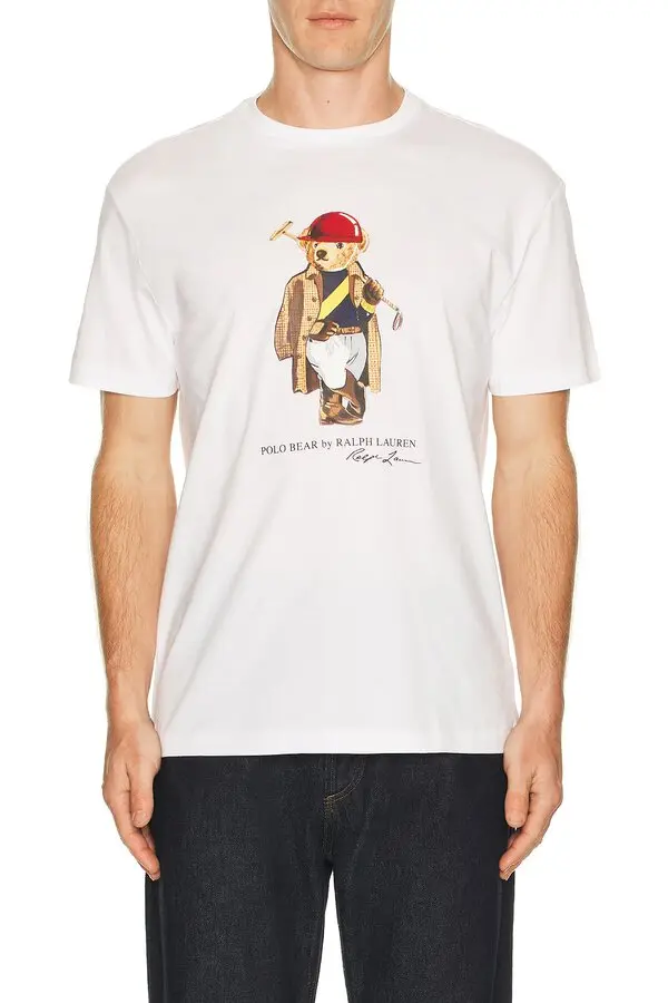 Polo Ralph Lauren Short Sleeve Slub Jersey Henley Tee In Navy - White Society Bear