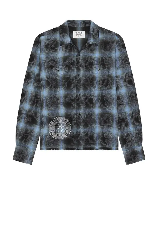 MIDNIGHT RODEO Flannel Shirt In Blue