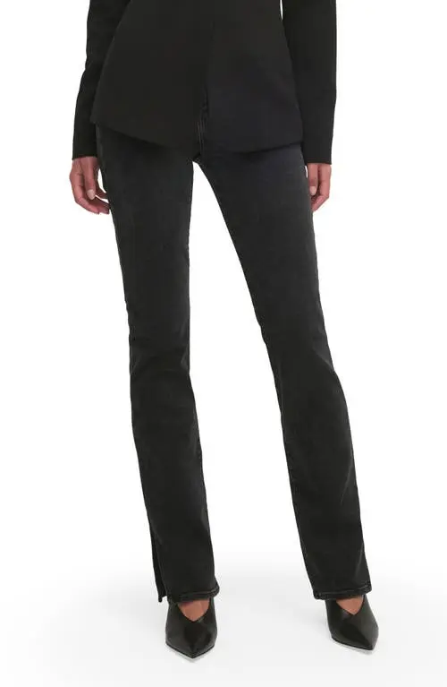FAVORITE DAUGHTER Valentina Side Slit High-waist Straight-leg Jeans - Boulder