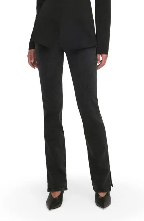 FAVORITE DAUGHTER Valentina Side Slit High-waist Straight-leg Jeans - Boulder