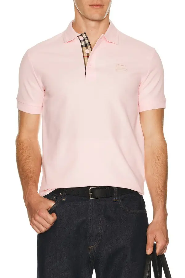 Burberry Eddie Ekd Polo In Pink