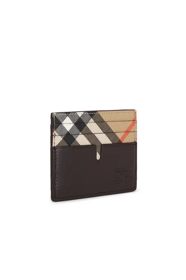 Burberry New Tall Sandon Card Holder In Brown