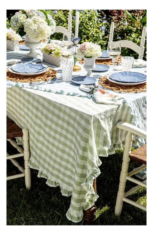 JULISKA Gingham Ruffle Cotton & Linen Tablecloth