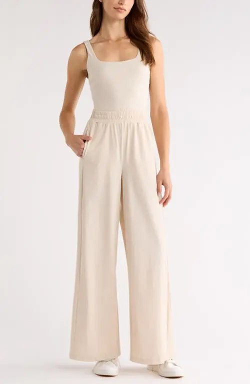 Zella Transit Wide Leg Jumpsuit - Grey Moonbeam