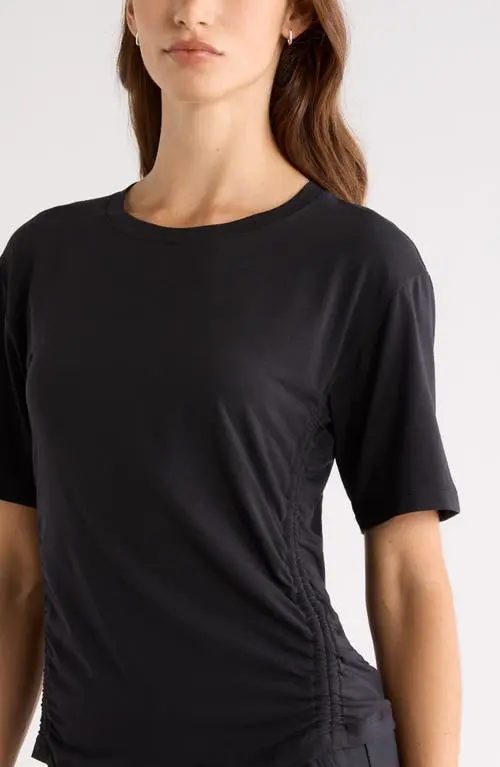 Zella Breathe Ruched Performance T-shirt - Black