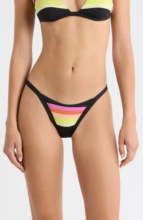 Rip Curl Surf Stripe Bikini Bottom - Black