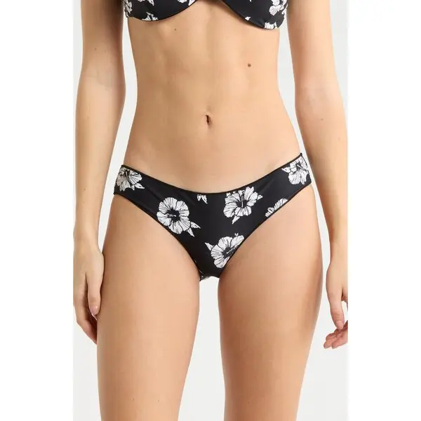 Rip Curl Party Wave Cheeky Hipster Bikini Bottoms - Black/white