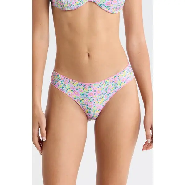 Rip Curl Party Wave Cheeky Hipster Bikini Bottoms - Pink