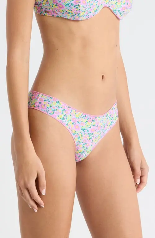 Rip Curl Party Wave Cheeky Hipster Bikini Bottoms - Pink